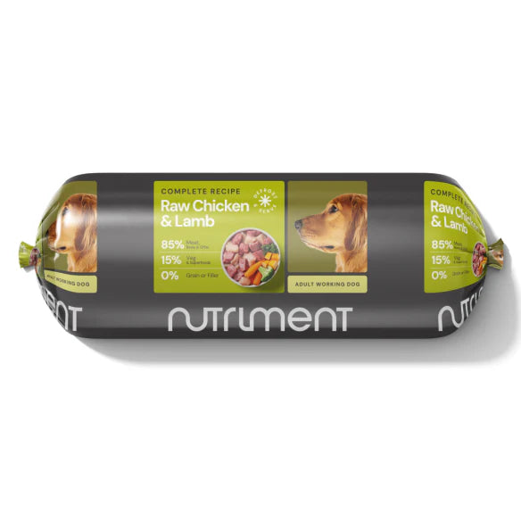 Nutriment Chicken & Lamb Chubb 1.4kg Adult Working Dog – Complete Raw ...