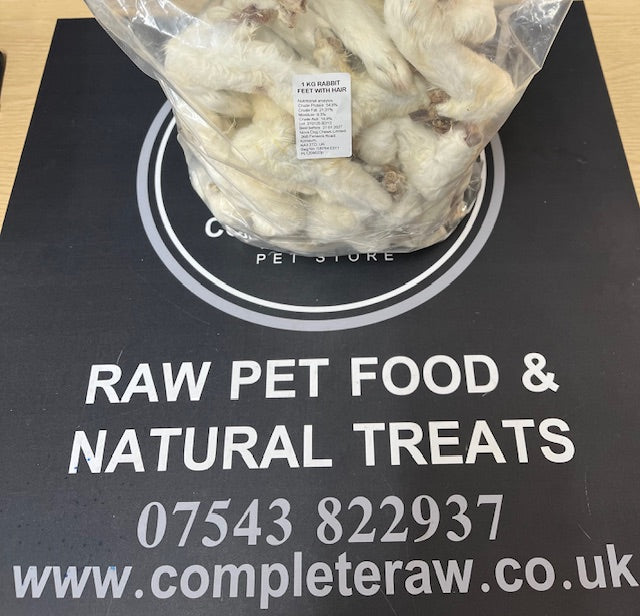 Hairy Rabbit Feet 1kg Bag – Complete Raw Pet Store